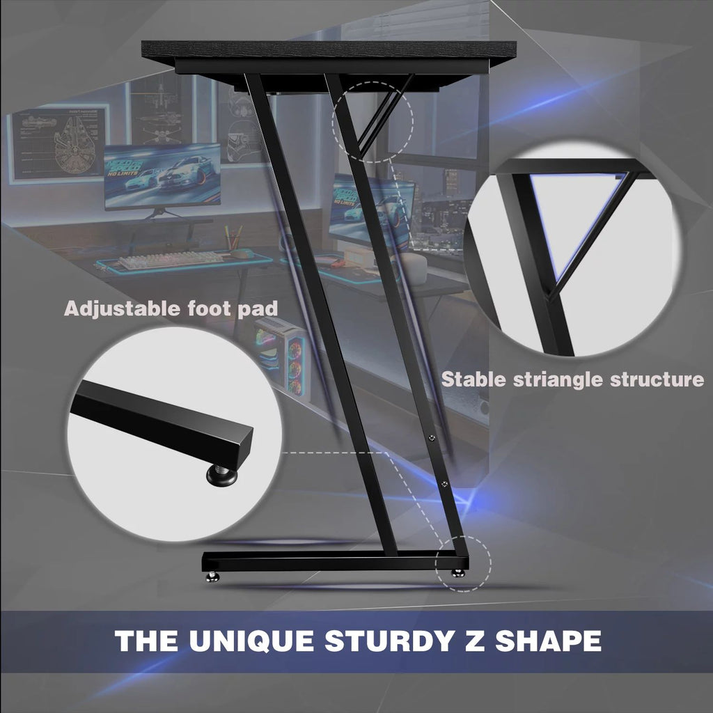 Homall L-Shaped Gaming Desk 51 Inches Corner Office Gaming Desk with R ...