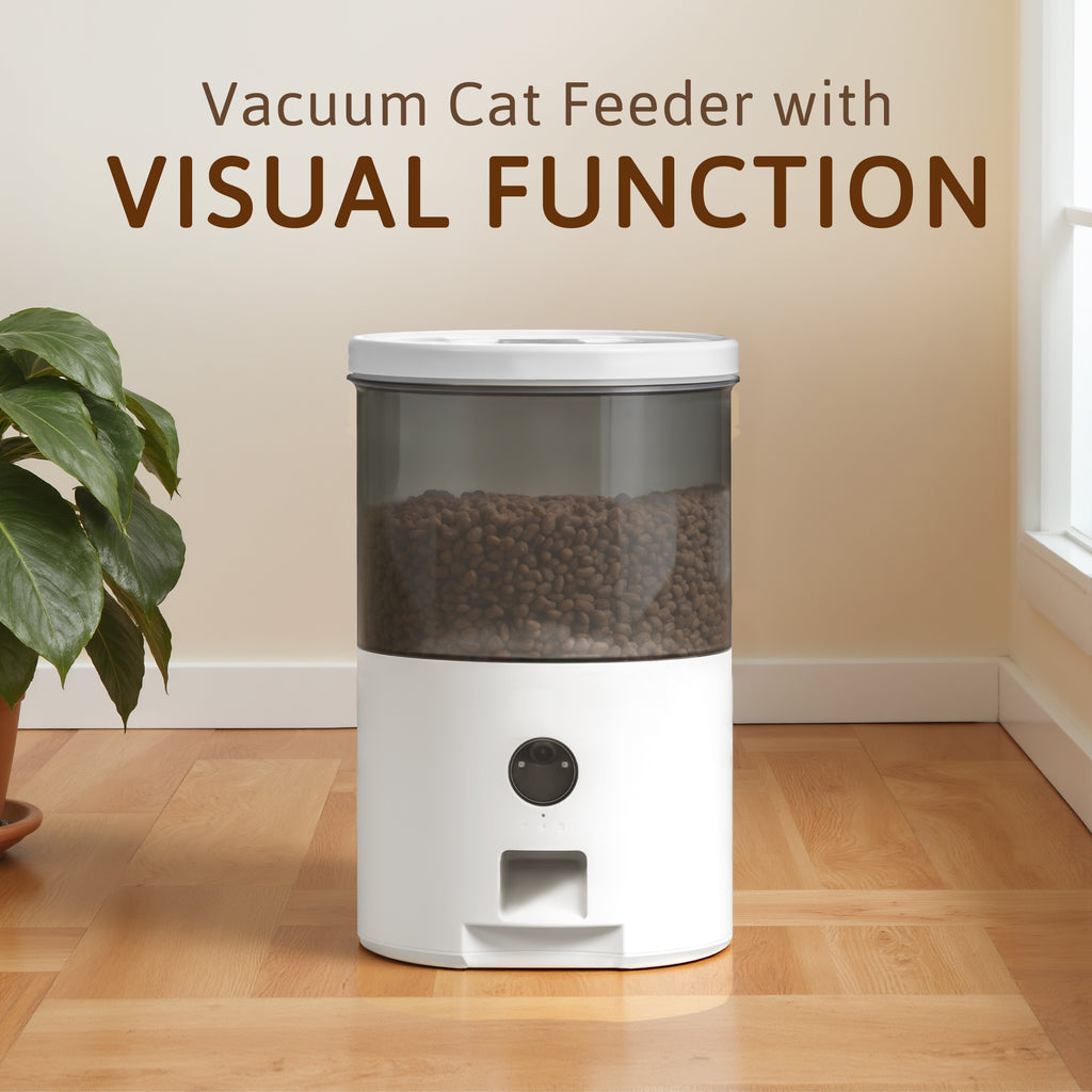 Homall 4.5L Automatic Cat Vacuum Feeder with 2.4G WiFi Control and Ant ...