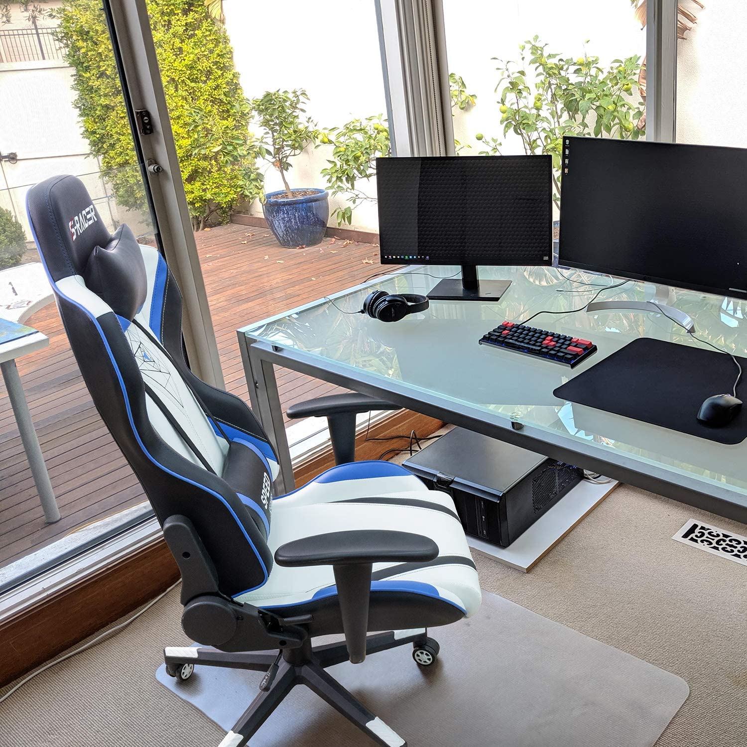 Homall Gaming Chair High Back PU Leather Racing Chair Sracer Computer ...