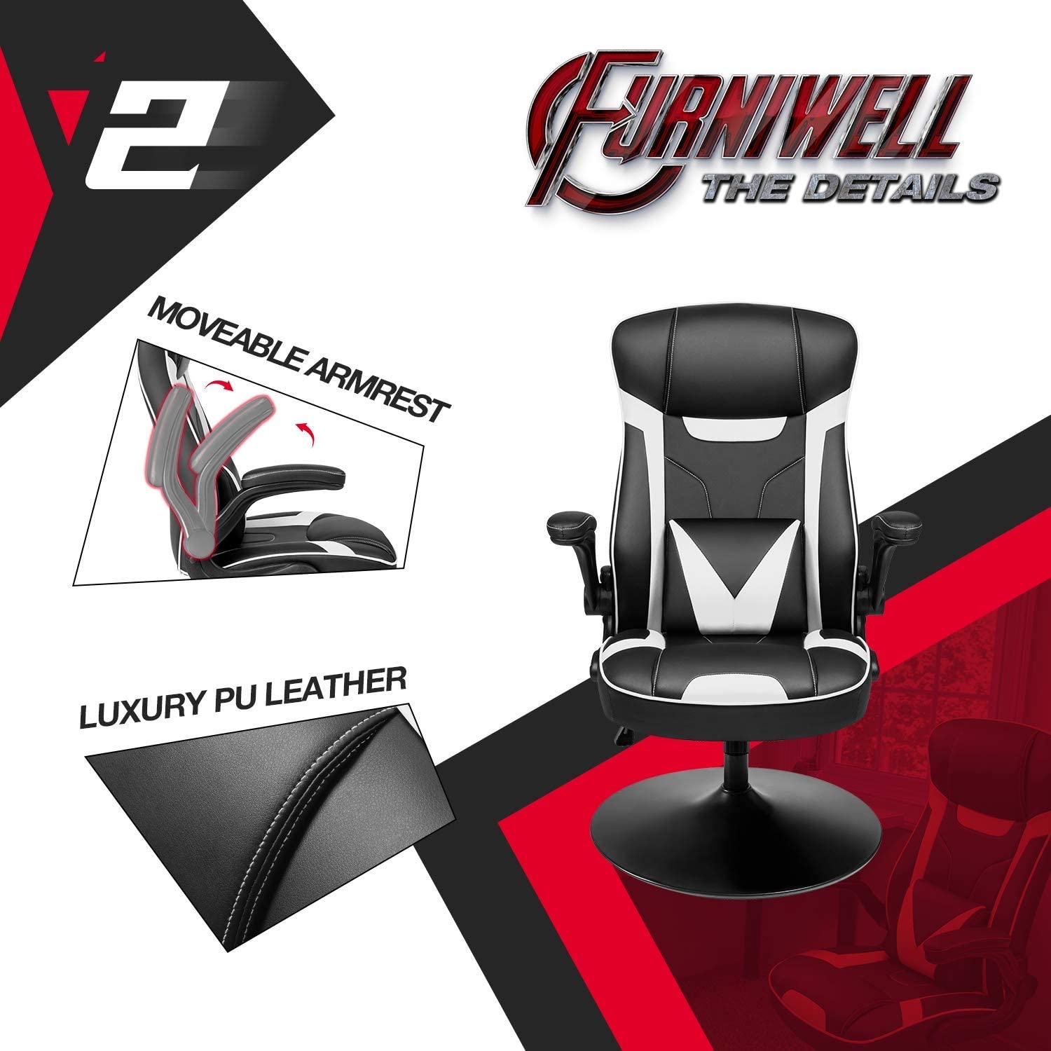 Homall Rocking Gaming Chair Rocker Racing Style Computer Chair Office