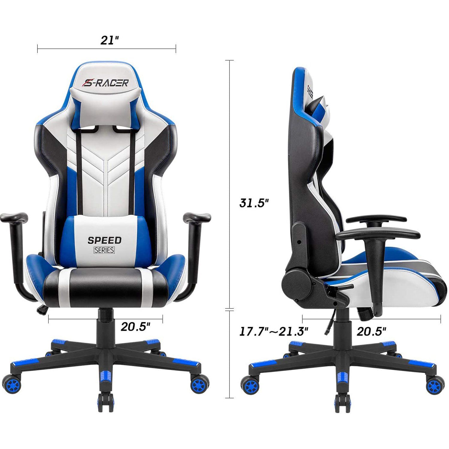 Homall Gaming Chair S-racer Chair Ergonomic High Back Computer Chair P