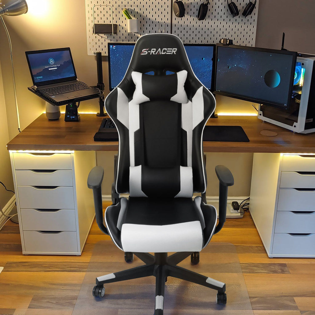 Homall Gaming Chair Sracer Racing Chair Computer Desk Chair PU Leather ...